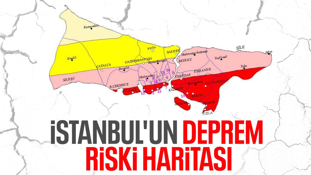 İstanbul zelzele riski haritası: En yüksek riskli ilçeler - Telegramapps